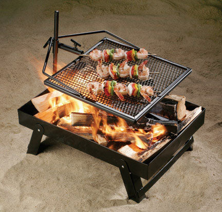 Portable Fire Pit for Camping | AdjustaGrill Campfire Pan Guide ...
